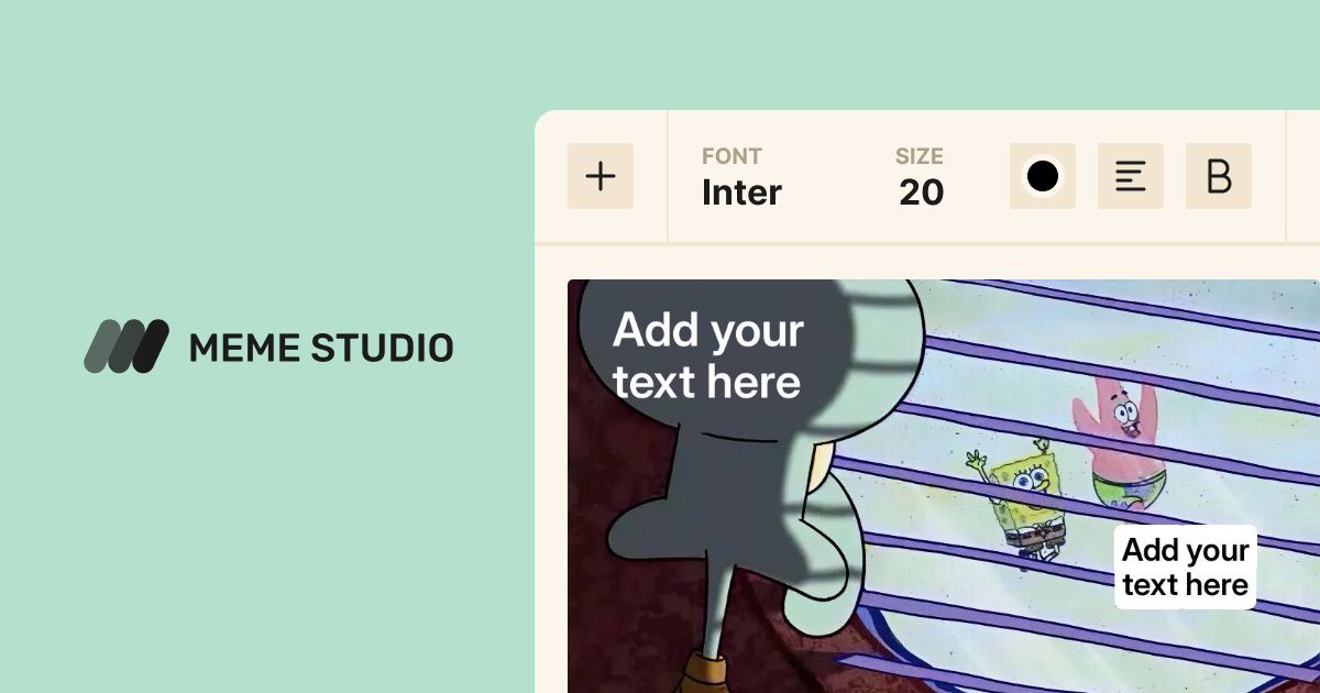 Squidward Window Meme Generator - Meme Studio