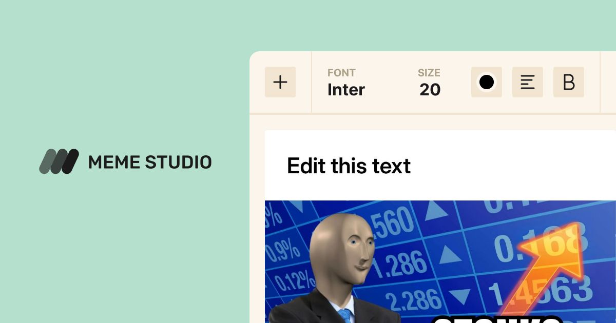 Stonks Meme Generator - Meme Studio
